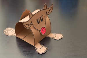 3D Rudolf Cutout Art Project - Art For Kids Hub