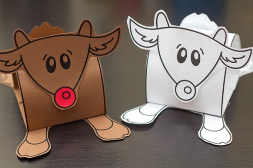 3D Rudolf Cutout Art Project - Art For Kids Hub
