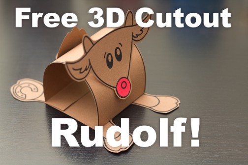 3D Rudolf Cutout Art Project - Art For Kids Hub