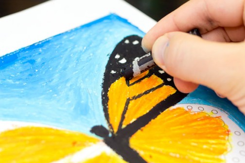 Oil Pastel Art Project - Monarch Butterfly - Art For Kids Hub
