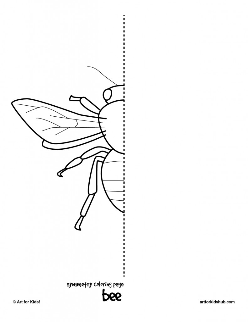 10 Free Coloring Pages - Bug Symmetry - Art For Kids Hub
