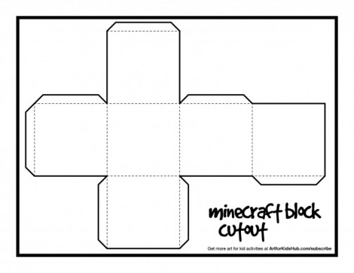 Free Papercraft: Minecraft block cutout!