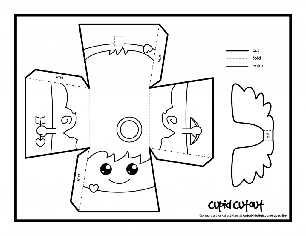 How To Make A Cupid Papercraft Cutout - Art For Kids Hub