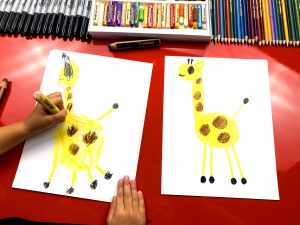 Drawing A Giraffe With Shapes - Preschool - Art For Kids Hub