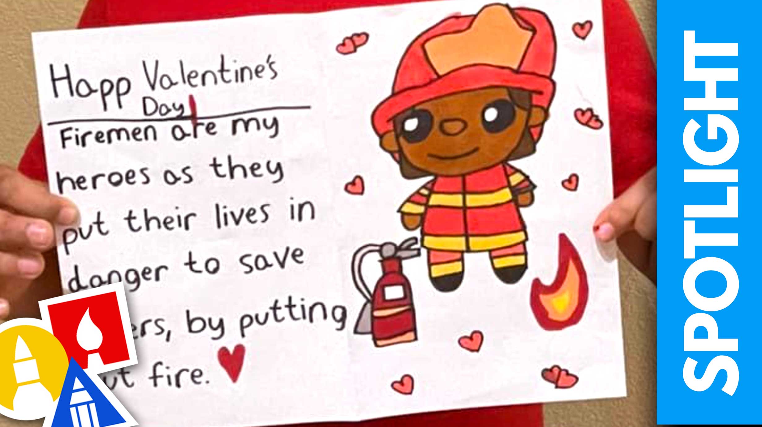 SPOTLIGHT 100 - Make A Valentine's Card For Your Hero! - Art For Kids Hub