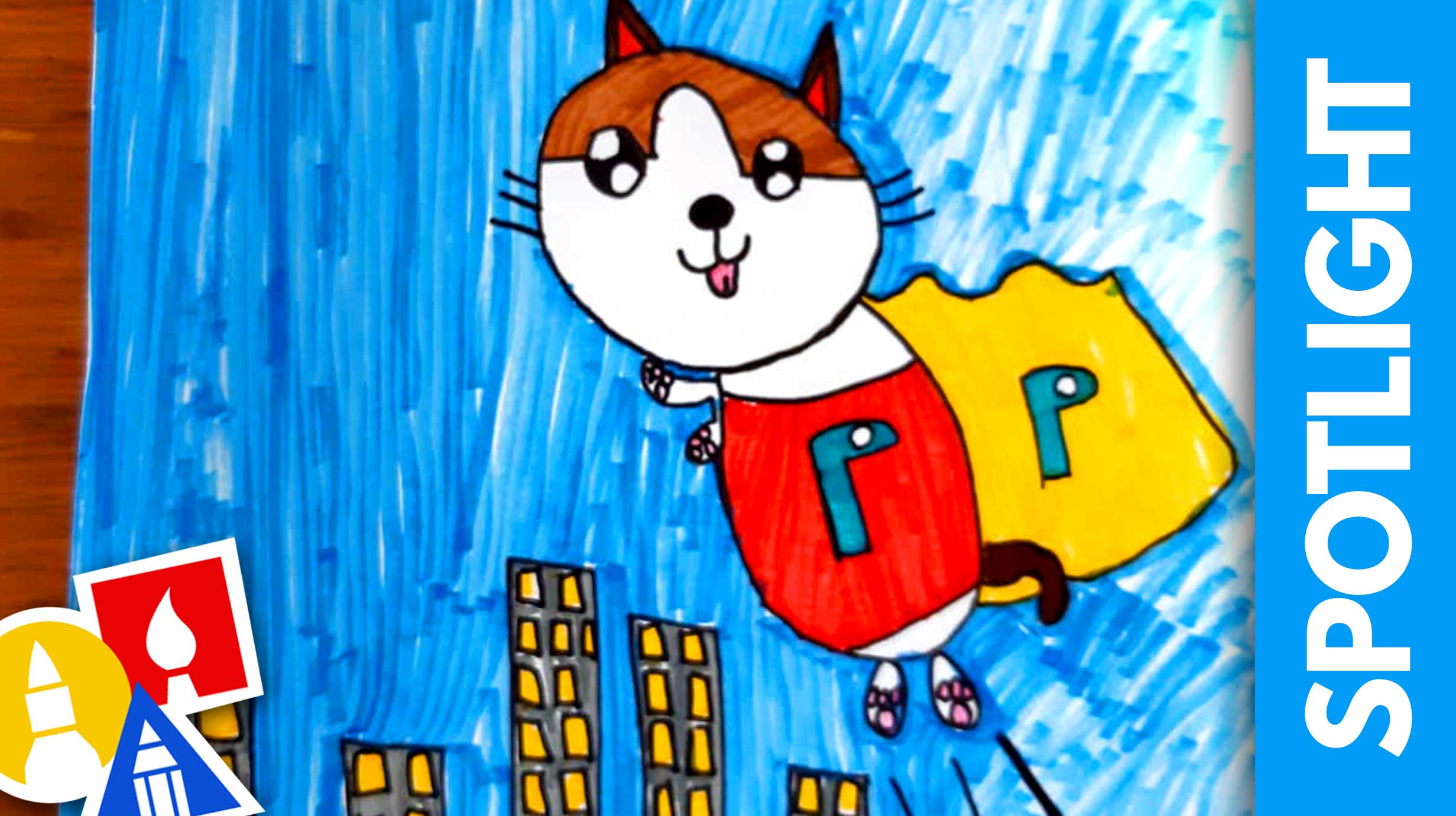 SPOTLIGHT 100 - Draw An Animal With Superpowers (2-6-21) - Art For Kids ...