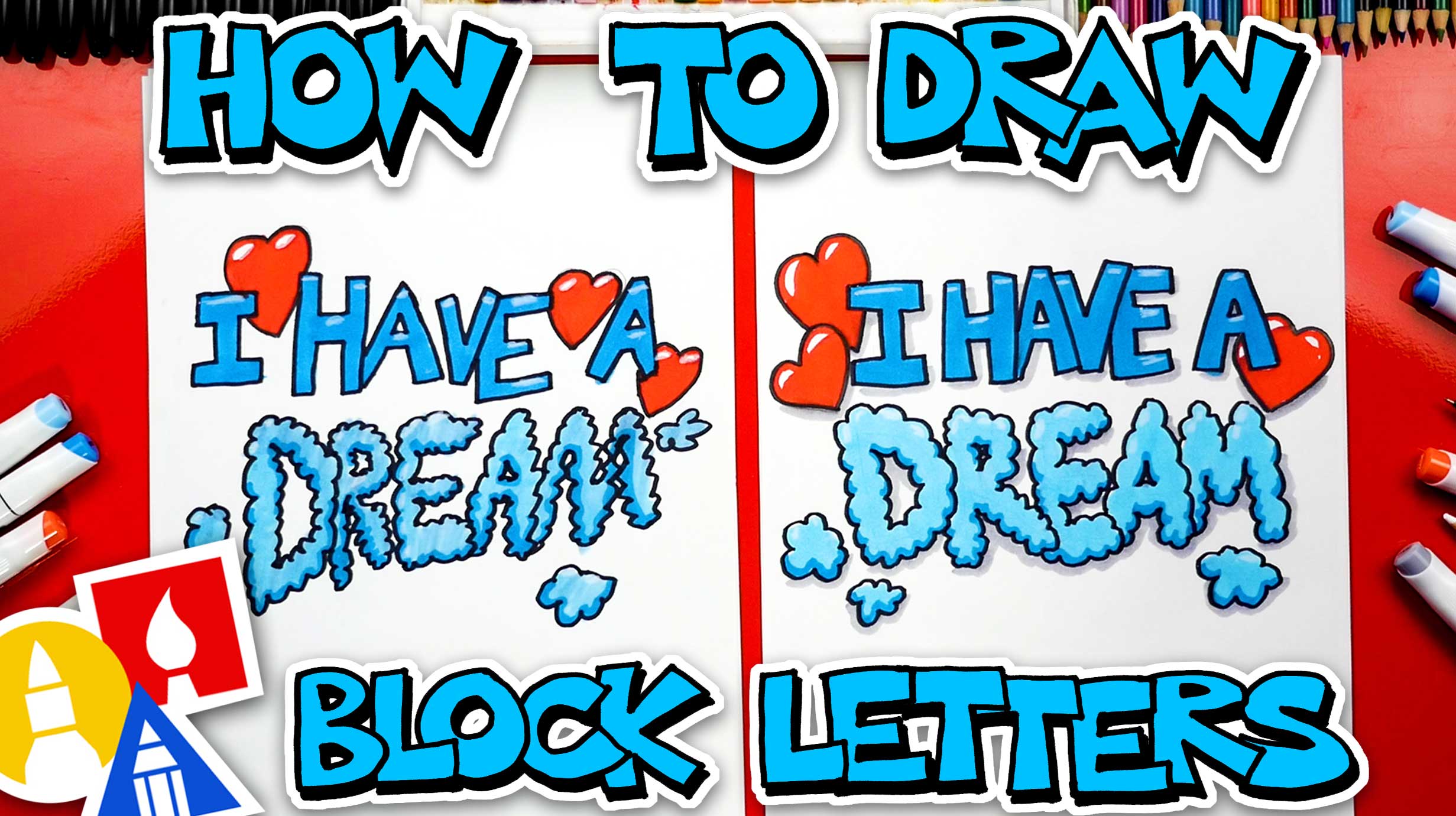 How To Draw I Have A Dream - Art For Kids Hub
