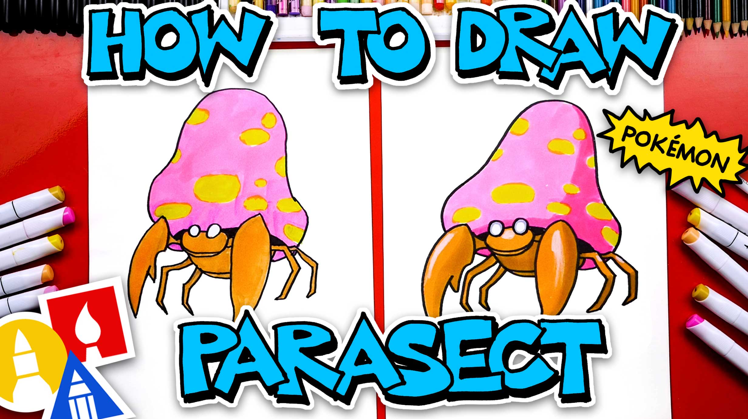 How To Draw Parasect Pokémon - Art For Kids Hub