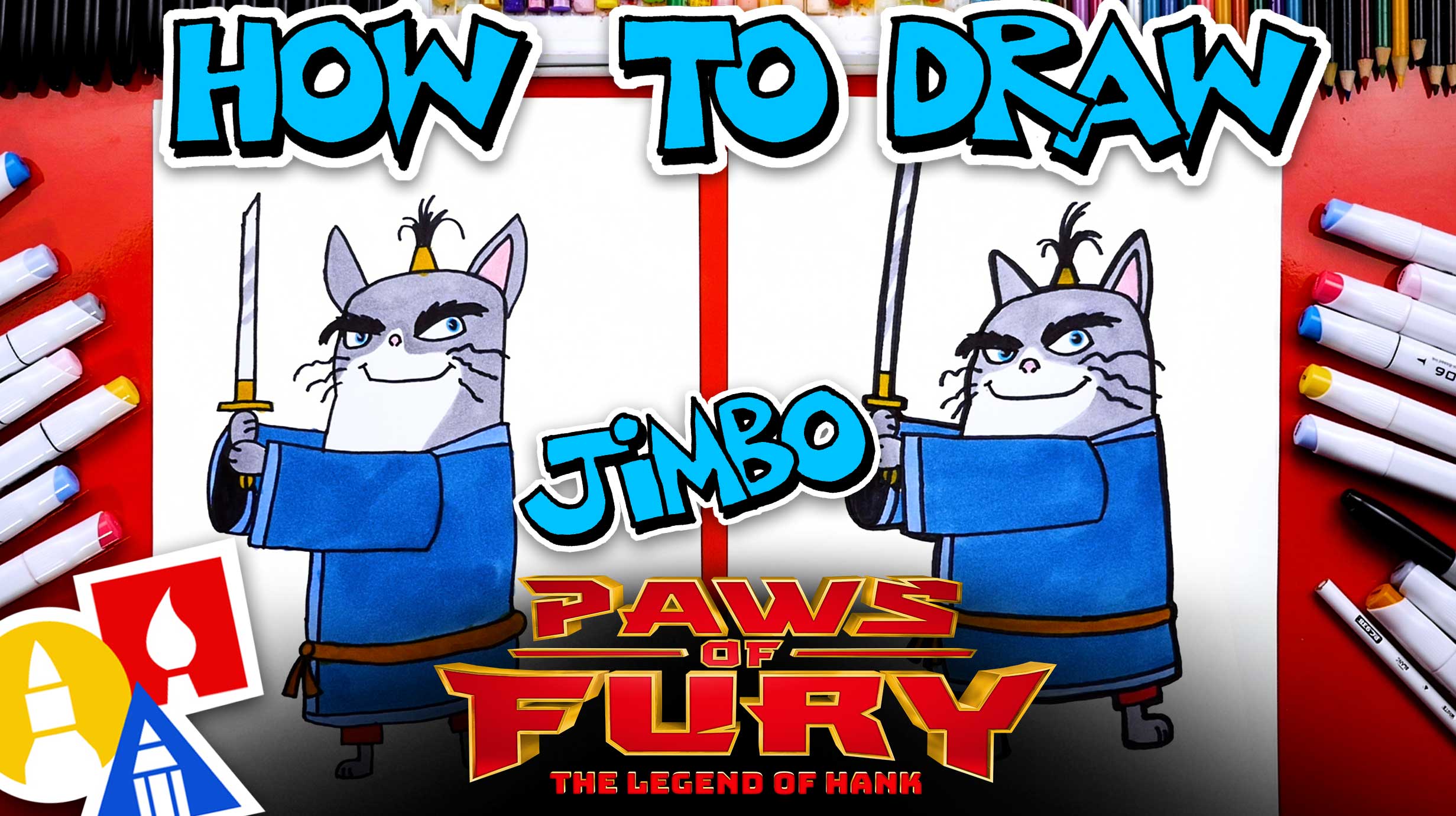 How To Draw Jimbo From Paws Of Fury - Art For Kids Hub