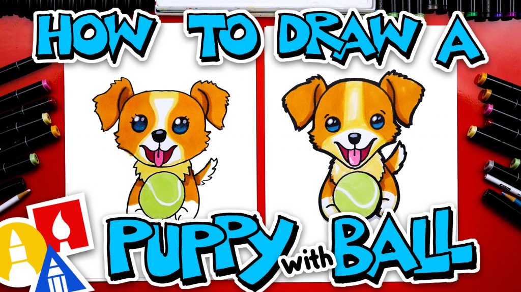 Dog And Puppy Drawing For Kids