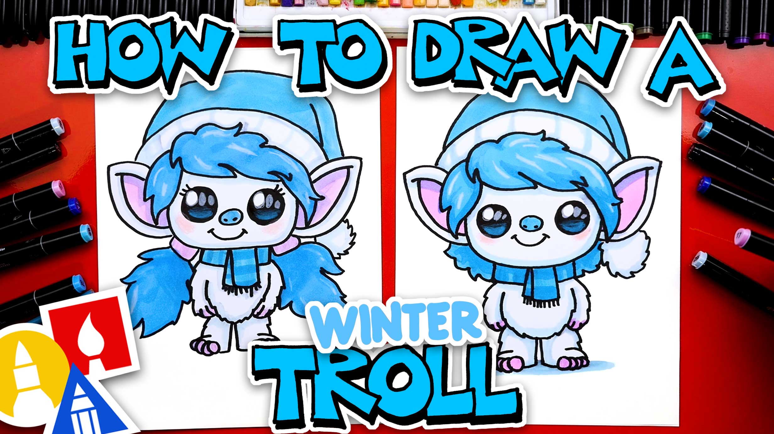 How To Draw A Winter Troll - Art For Kids Hub