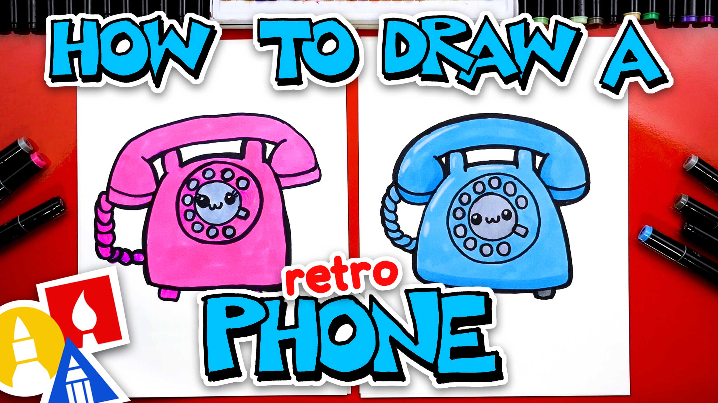 How To Draw A Retro Phone - Art For Kids Hub