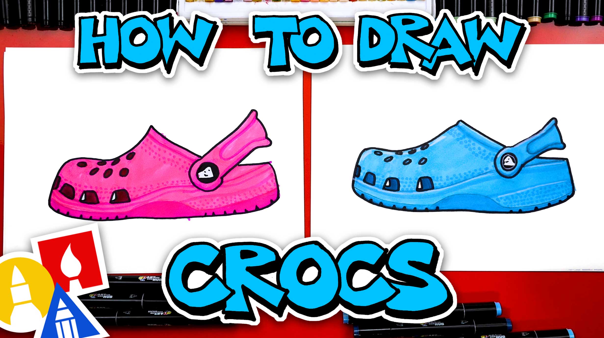 How To Draw Crocs Art For Kids Hub