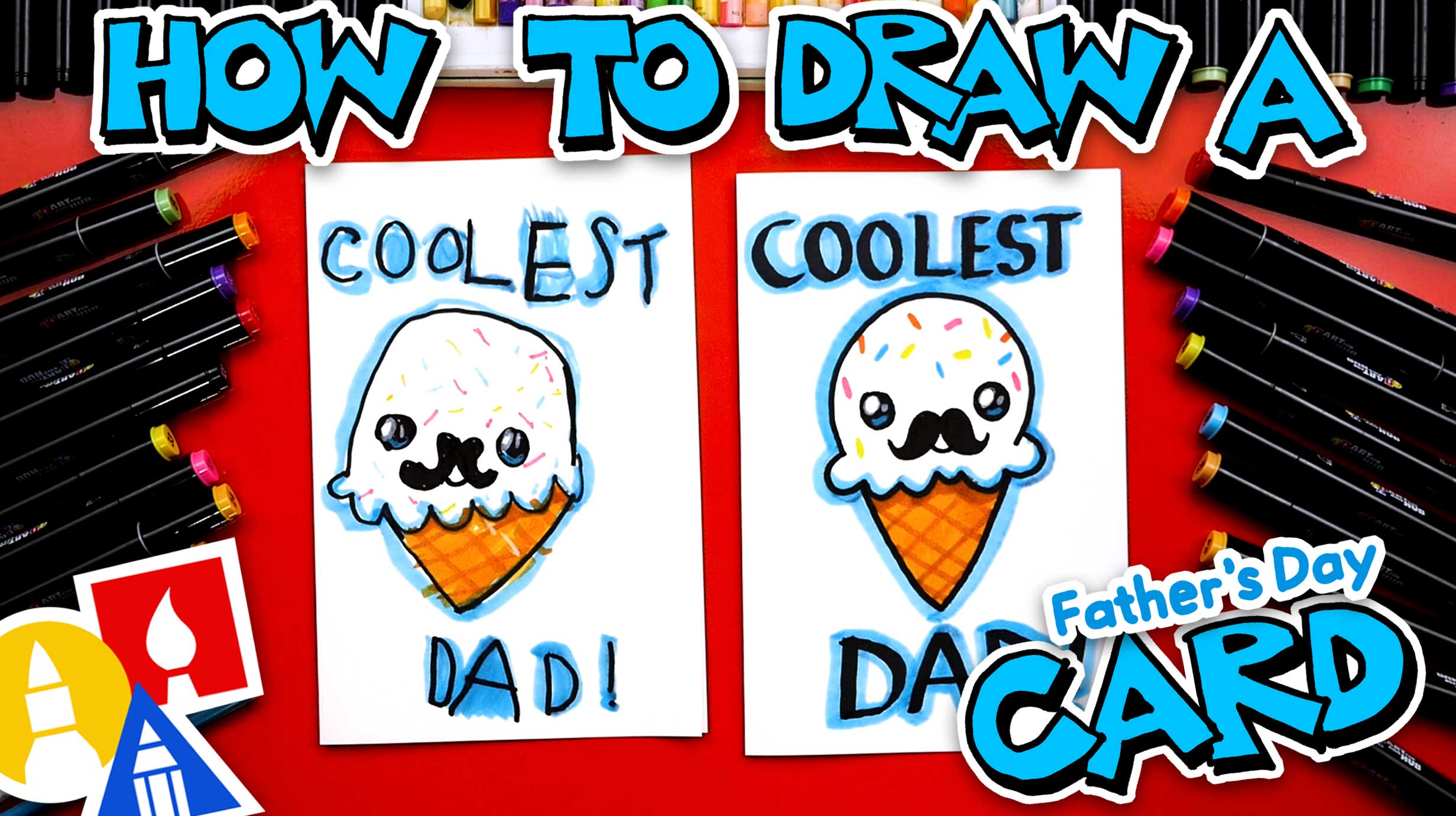 How To Make The Coolest Dad Father's Day Card - Art For Kids Hub