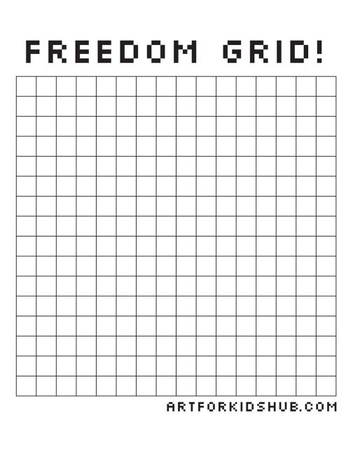 How To Draw The American Flag Pixel Art - Art For Kids Hub — Free ...