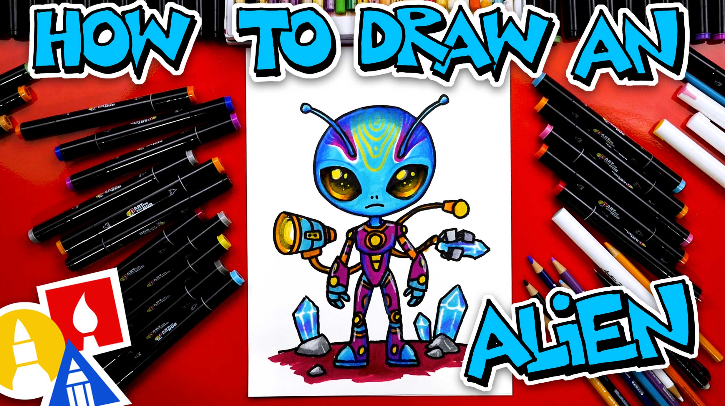 How To Draw A Cool Alien - Art For Kids Hub