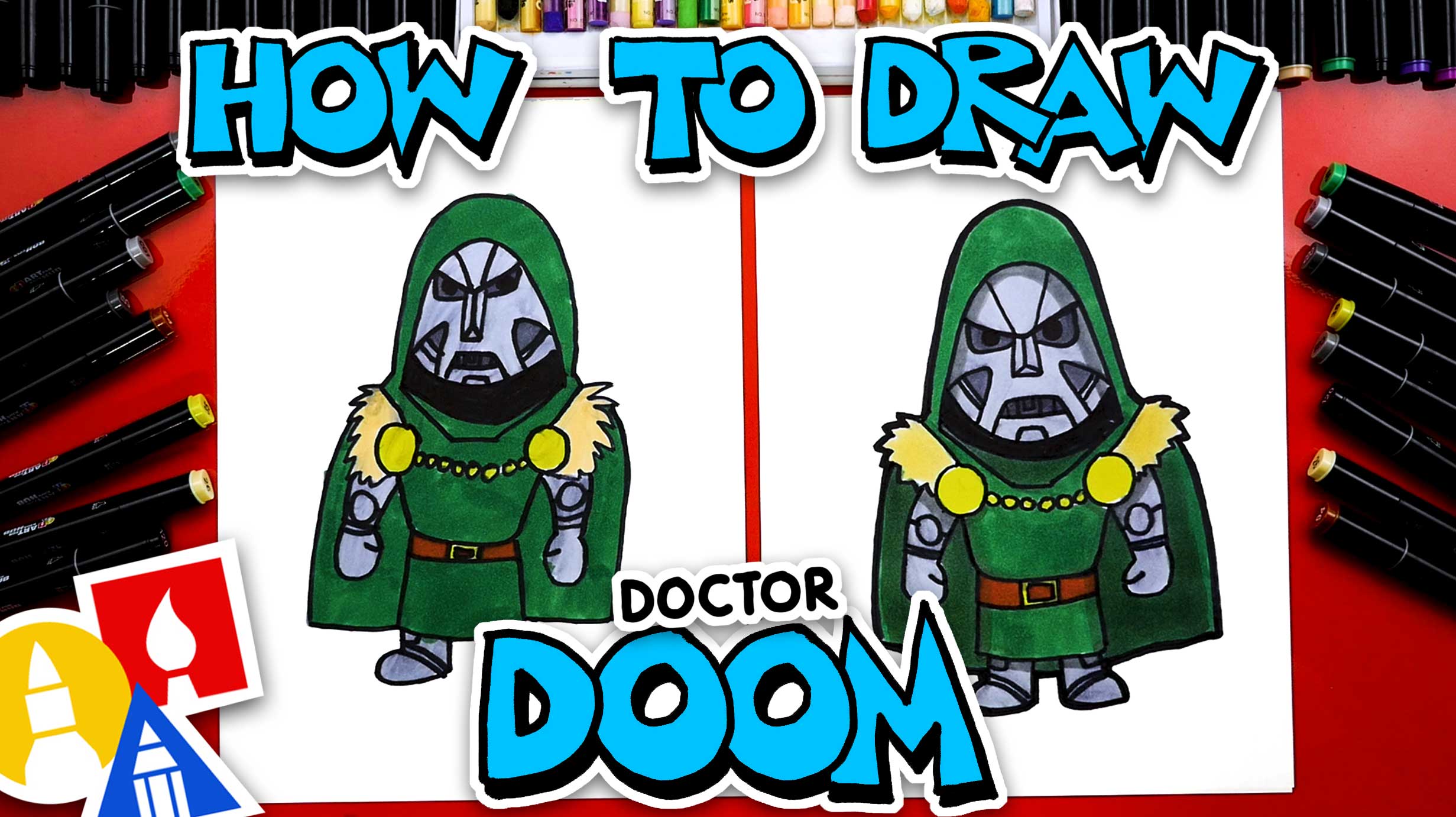 How To Draw Doctor Doom - Art For Kids Hub — Free Drawing Lessons for ...