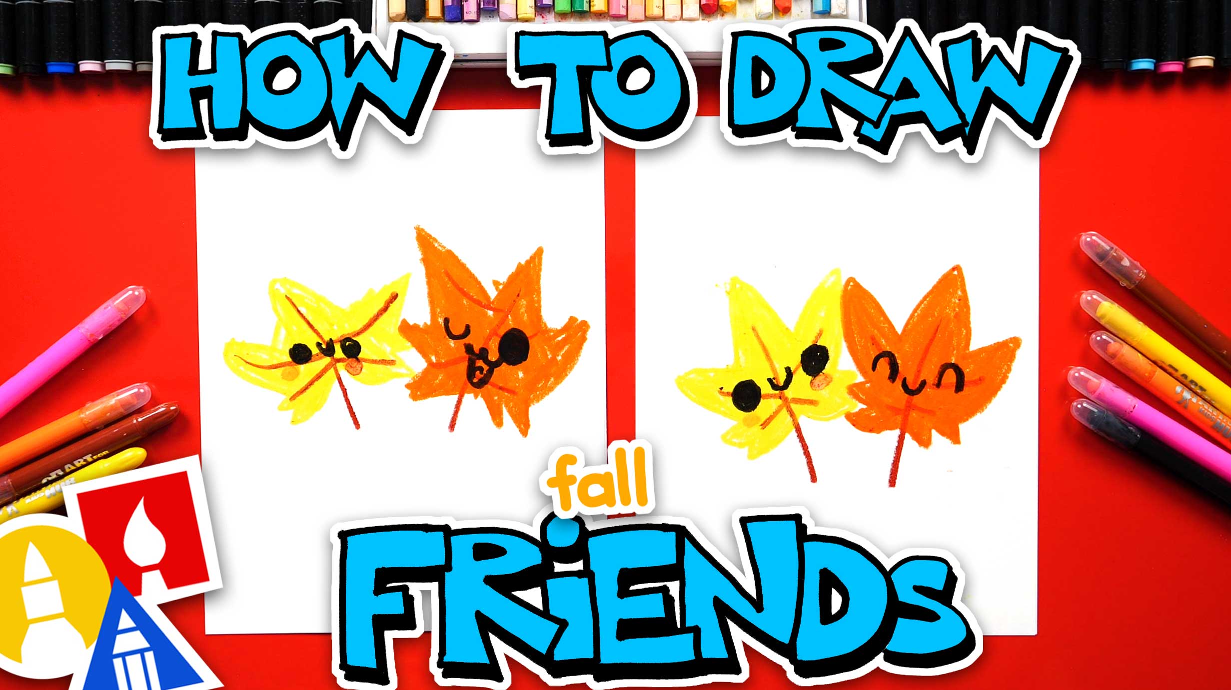 How To Draw Fall Leaf Friends - Art For Kids Hub — Free Drawing Lessons ...