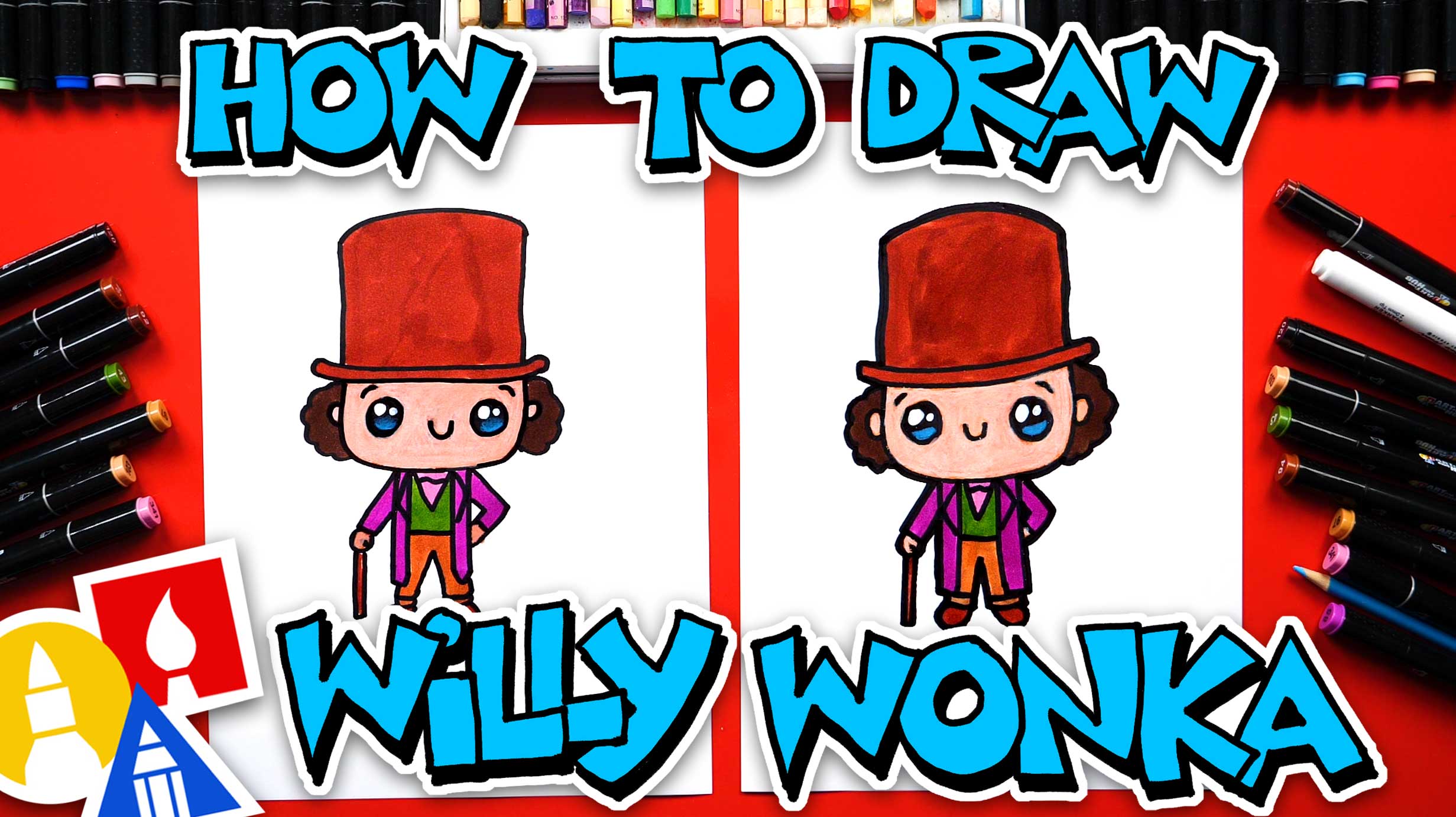 How To Draw Willy Wonka - Art For Kids Hub