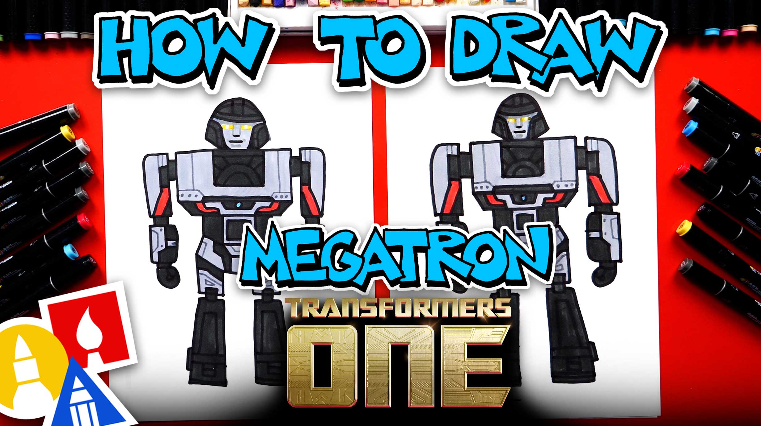 How To Draw Megatron From Transformers One Movie - Art For Kids Hub