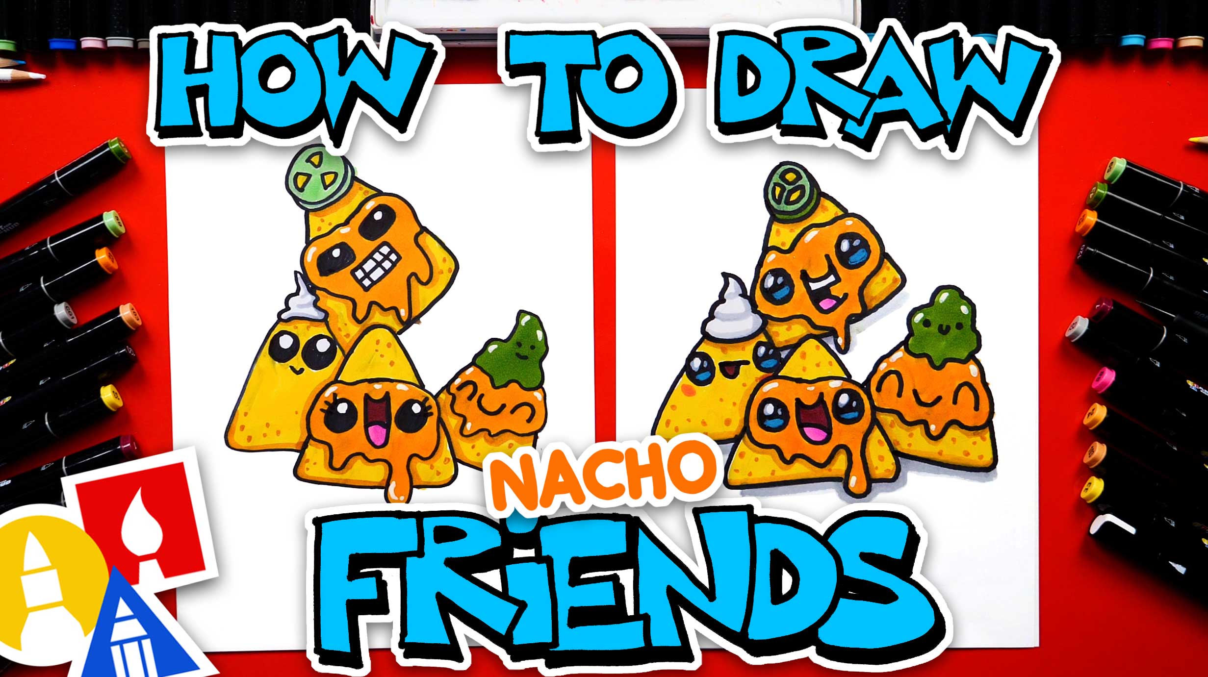 How To Draw Nacho Friends - Art For Kids Hub