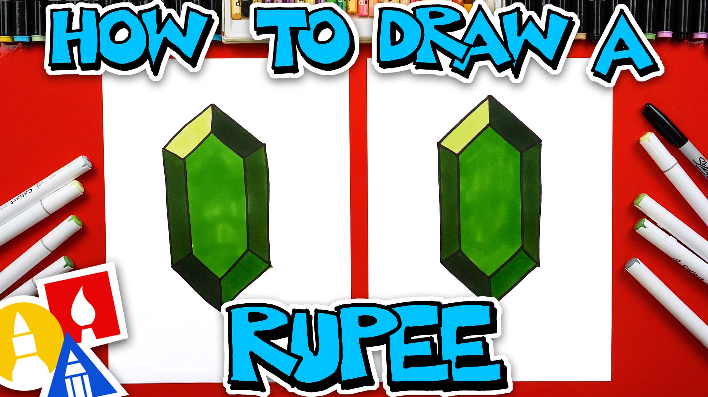 How To Draw A Rupee From Zelda - Art For Kids Hub