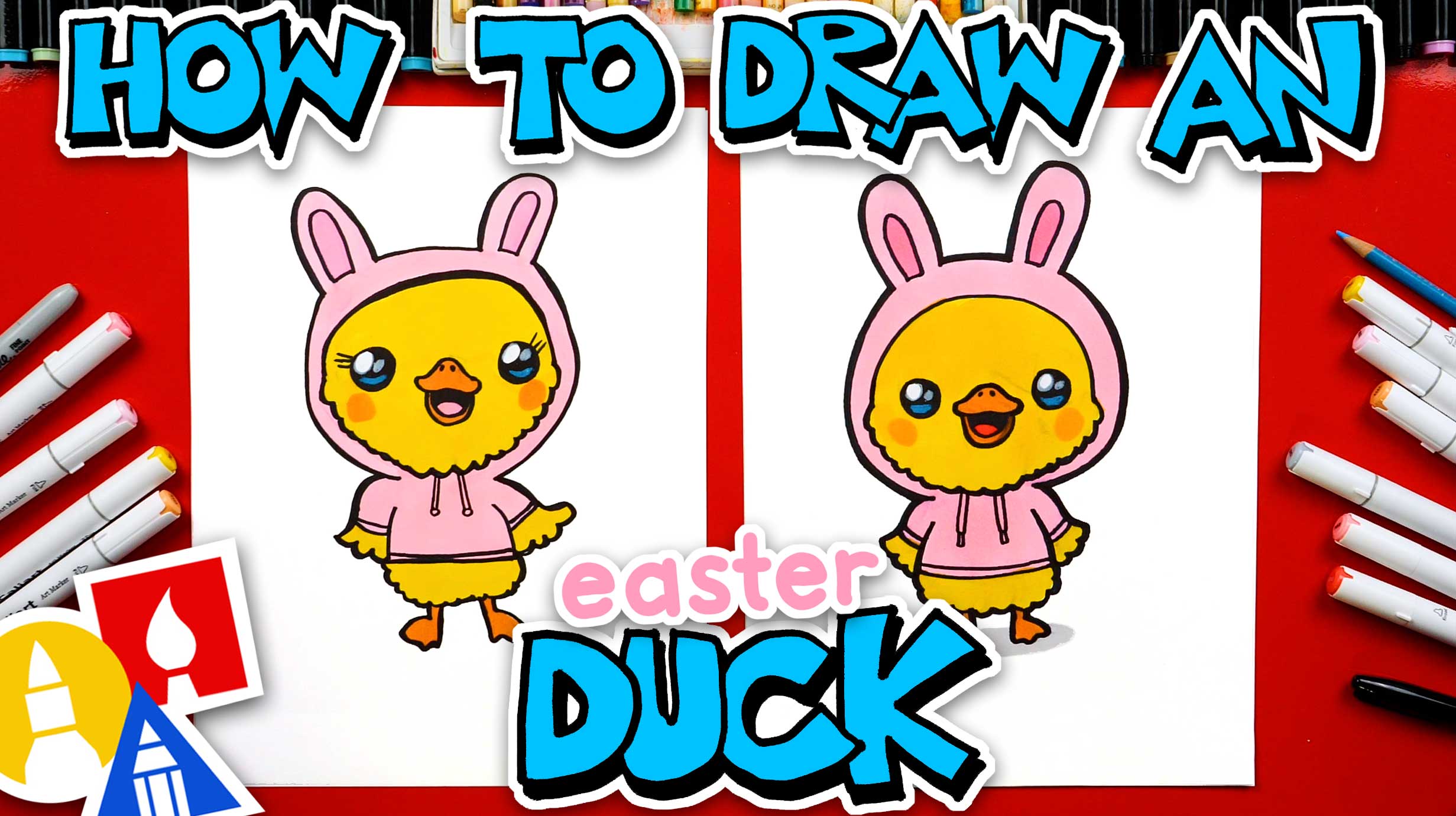 How To Draw An Easter Duck - Art For Kids Hub
