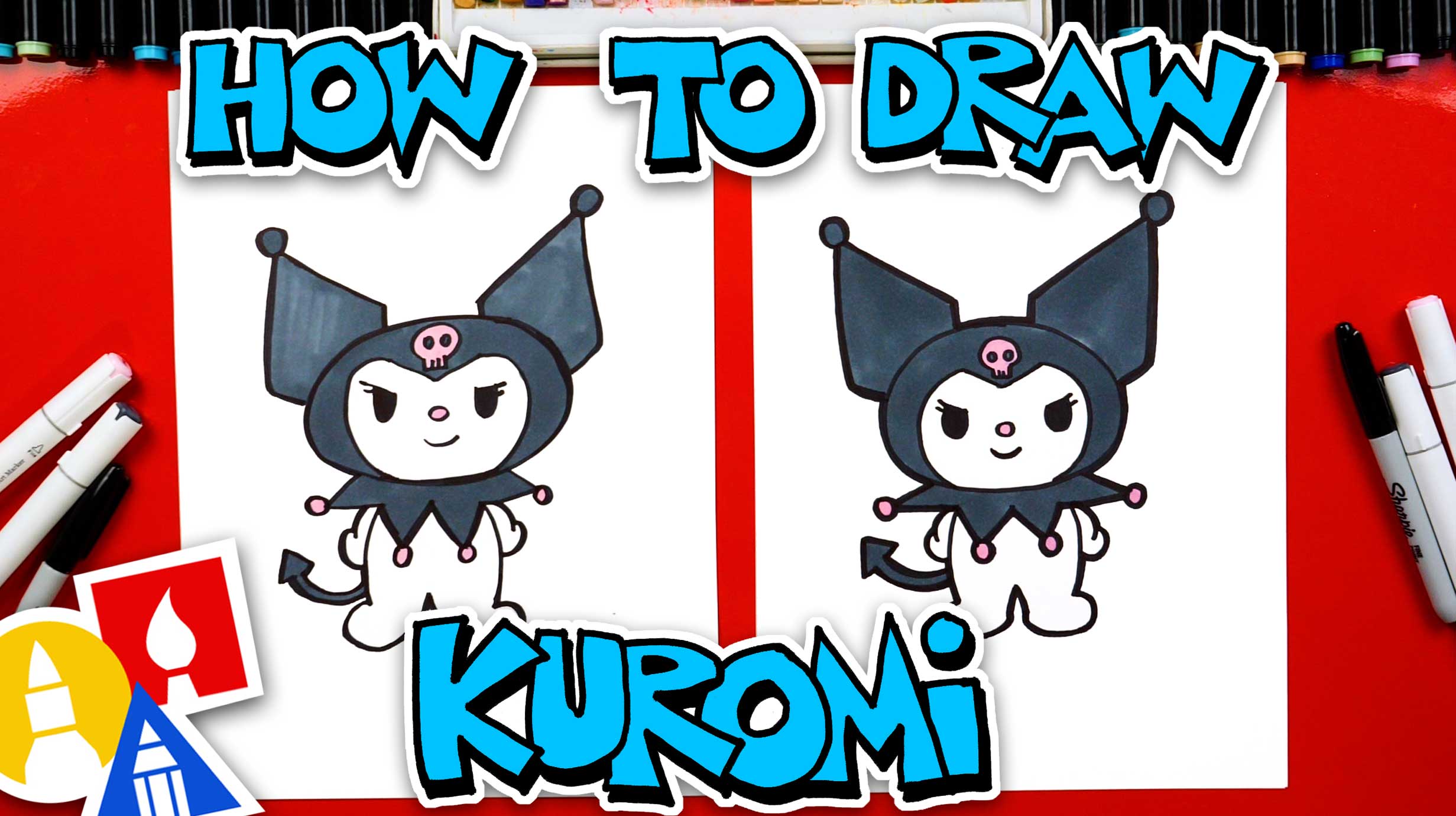 How To Draw Kuromi From Hello Kitty - Art For Kids Hub