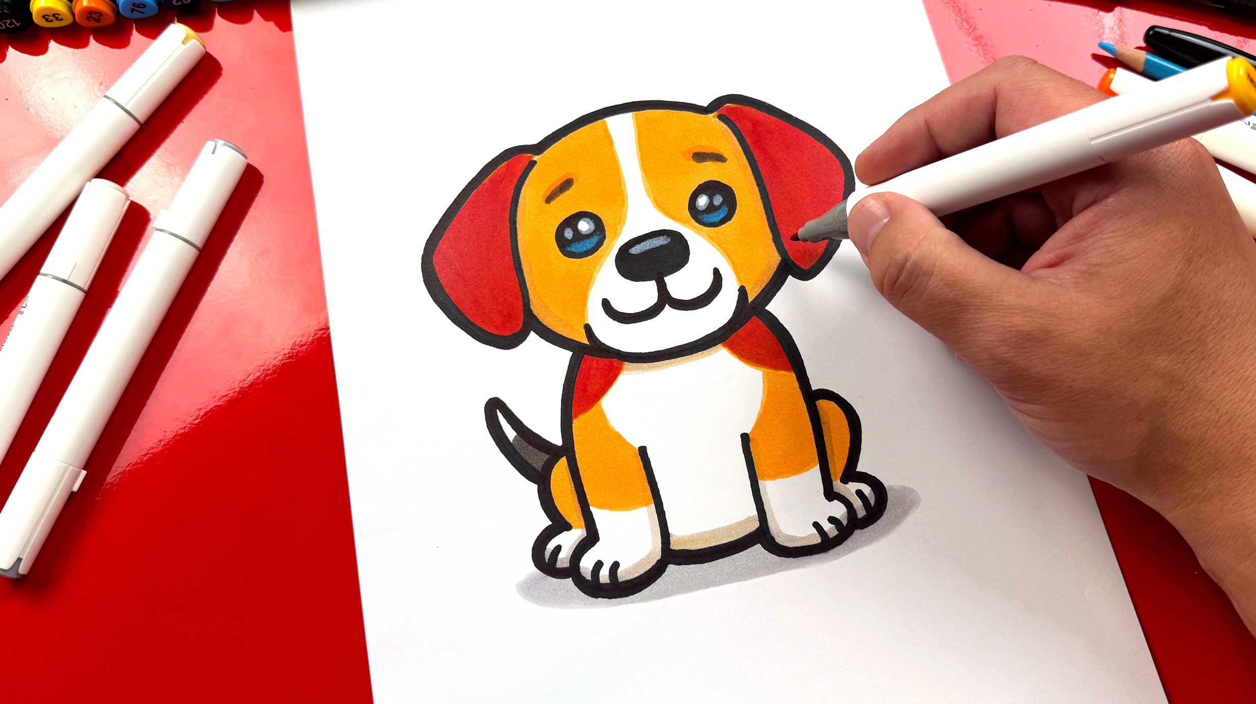 How To Draw A Beagle Puppy - Art For Kids Hub