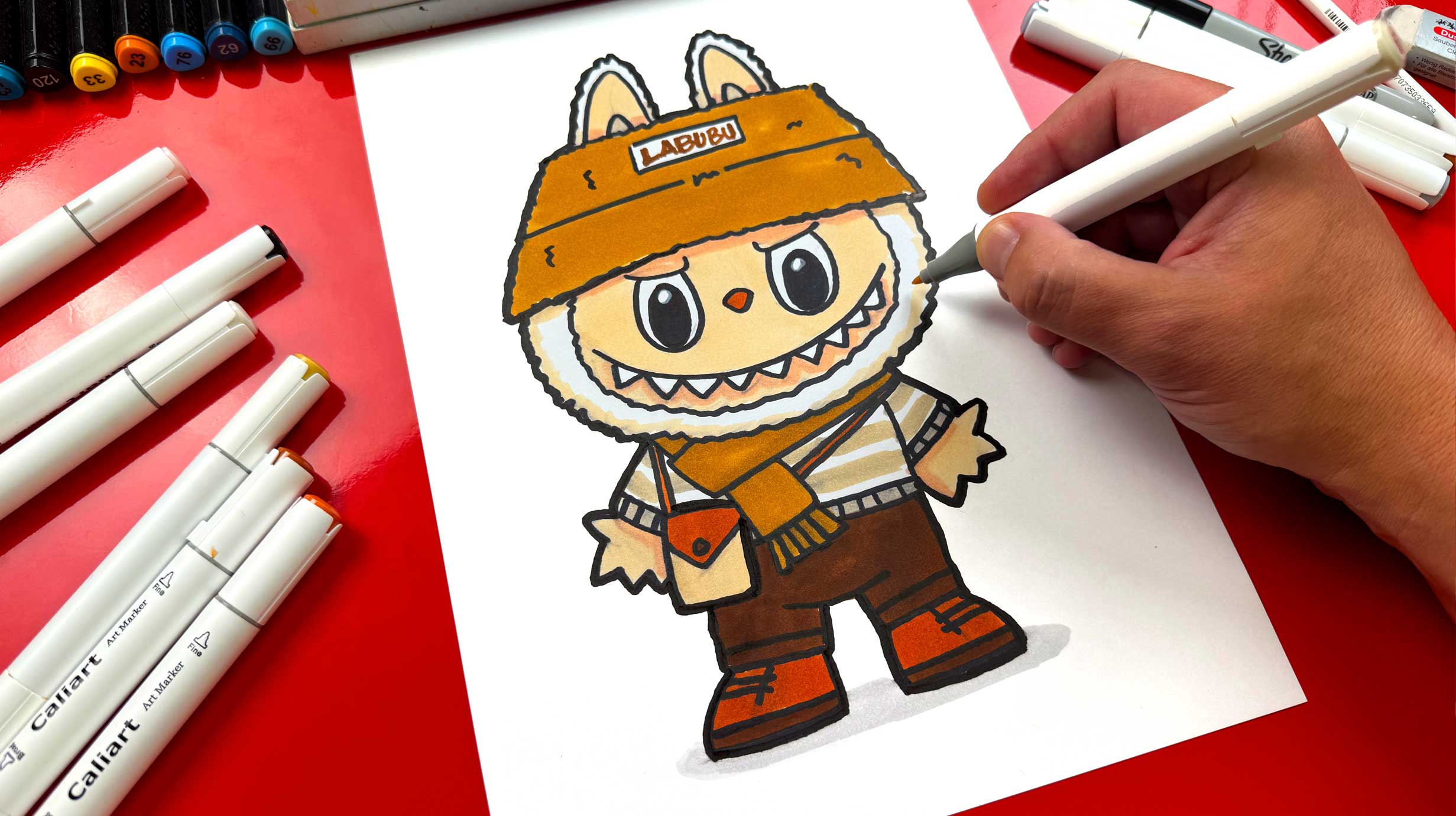 How To Draw A Labubu Monster With Clothes - Dress Be Latte - Art For ...