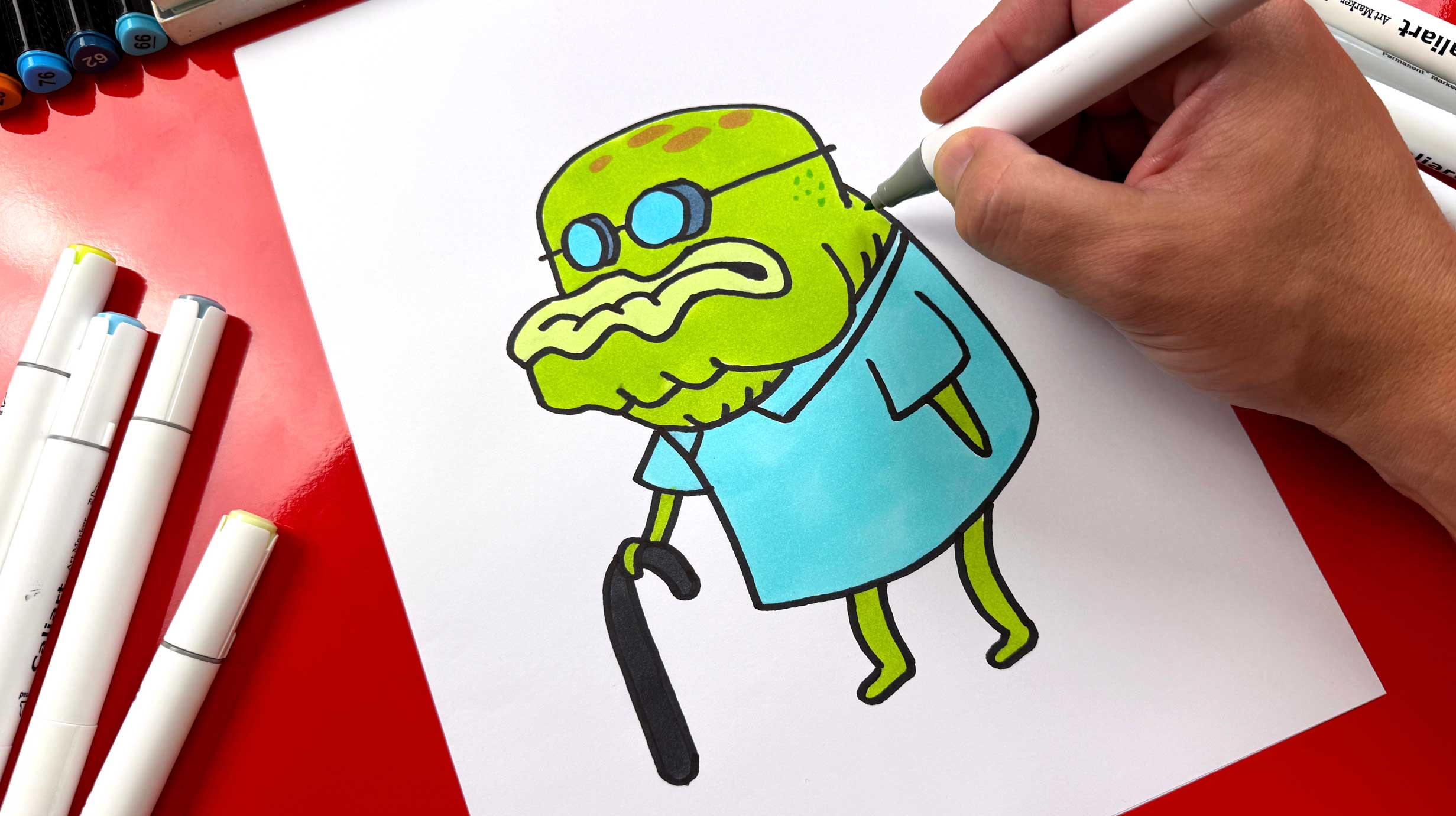 How To Draw Old Man Jenkins From SpongeBob - Art For Kids Hub — Free ...