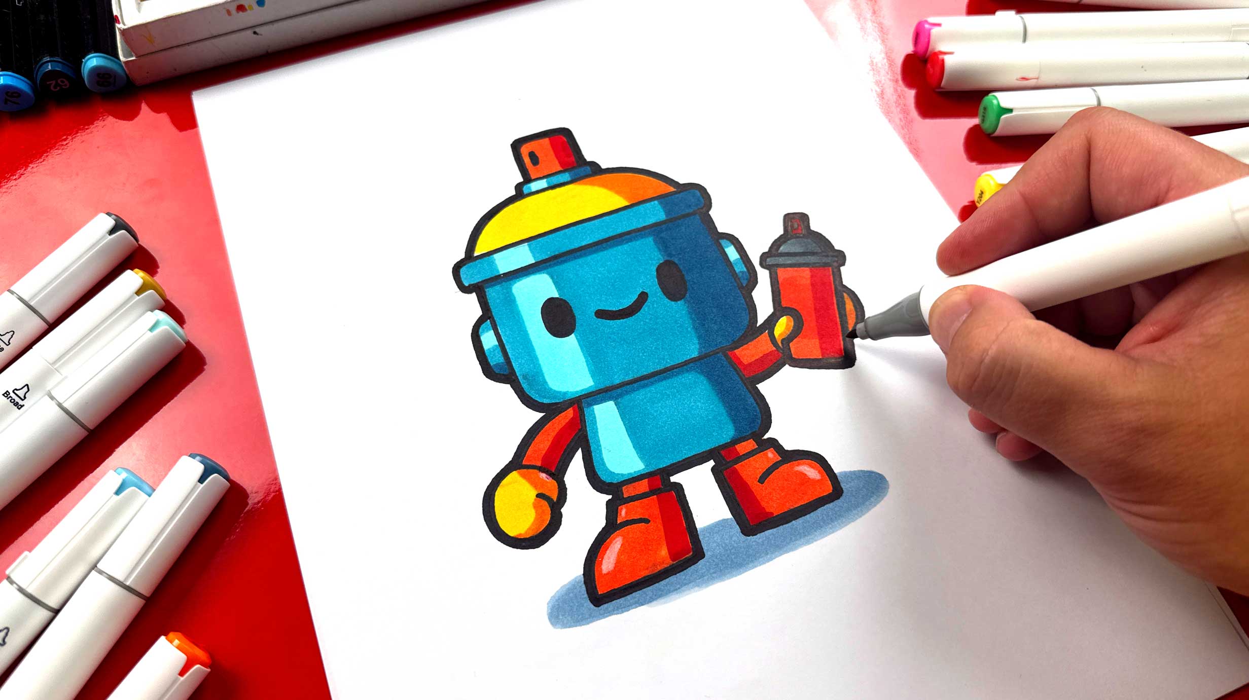 How To Draw A Graffiti Robot - Art For Kids Hub