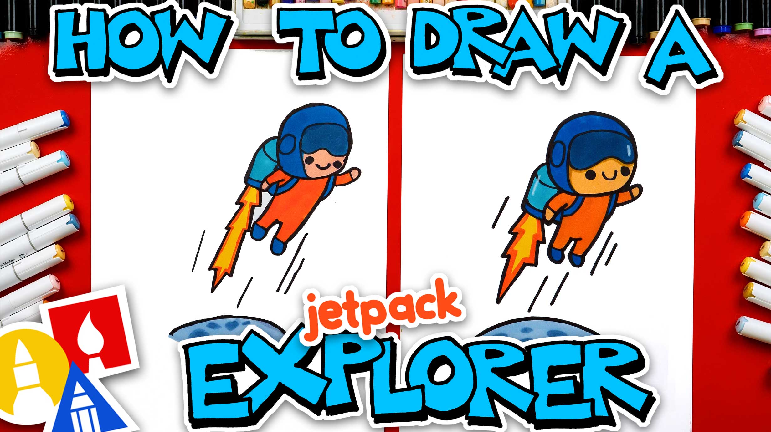 How To Draw A Jetpack Explorer - Art For Kids Hub