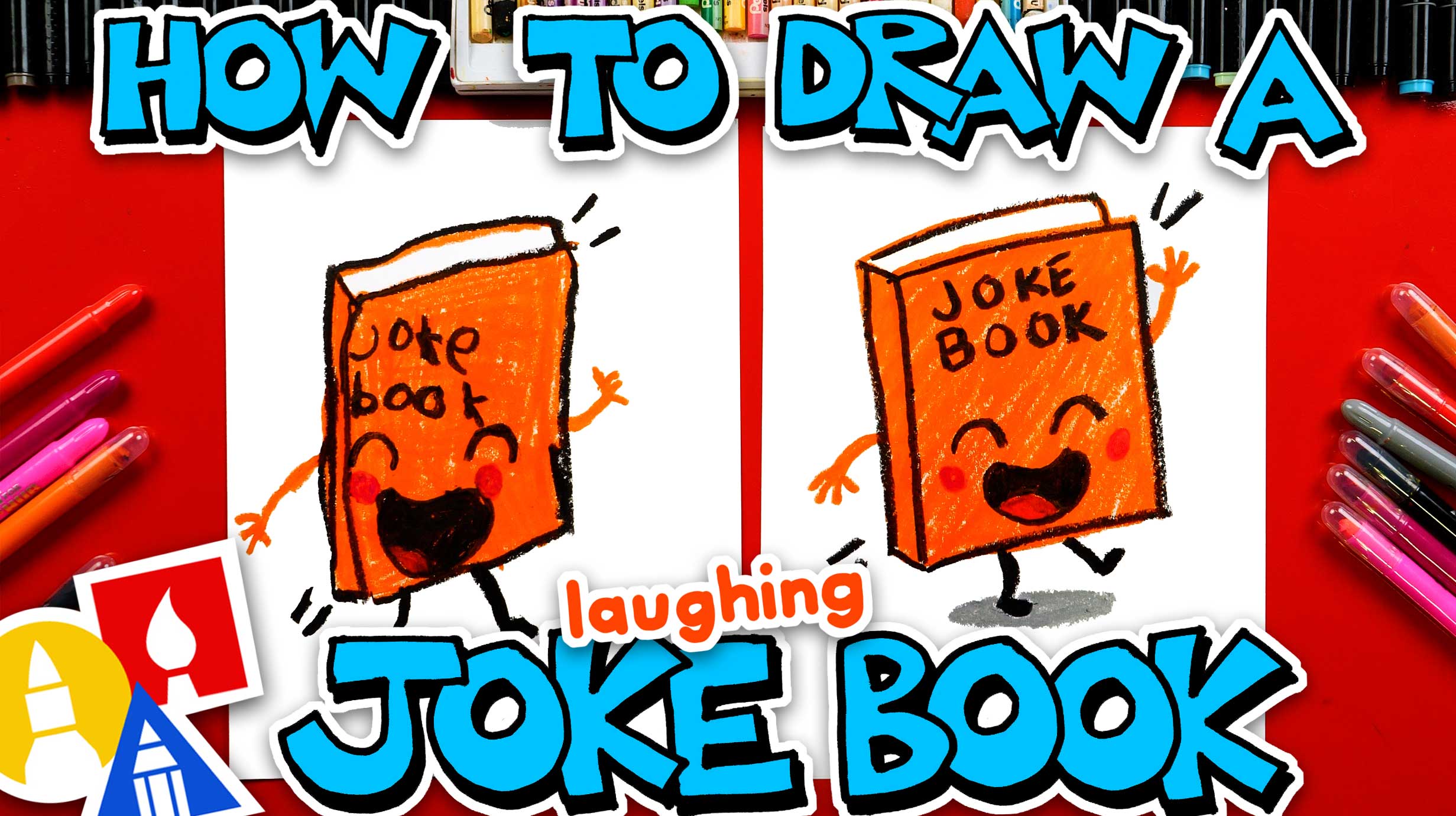 How To Draw A Laughing Joke Book - Art For Kids Hub
