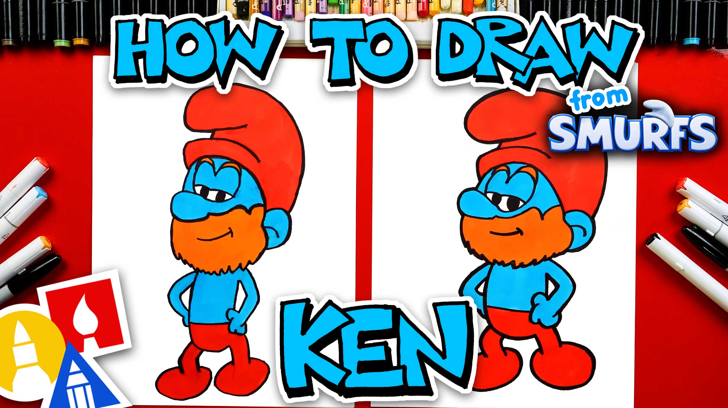 How To Draw Ken From The Smurfs Movie - Art For Kids Hub
