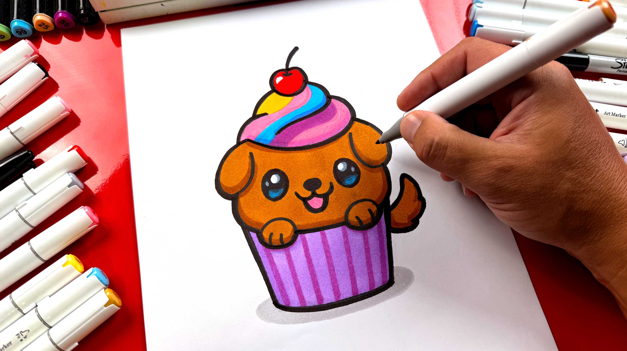 How To Draw A Puppycake - Puppy Cupcake - Art For Kids Hub — Free ...