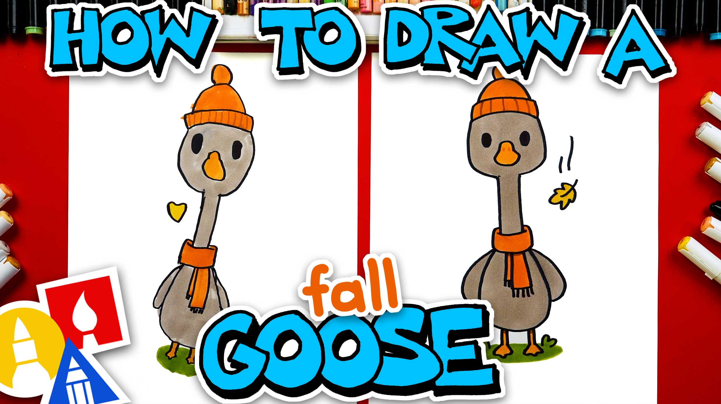 How To Draw A Fall Goose - Art For Kids Hub