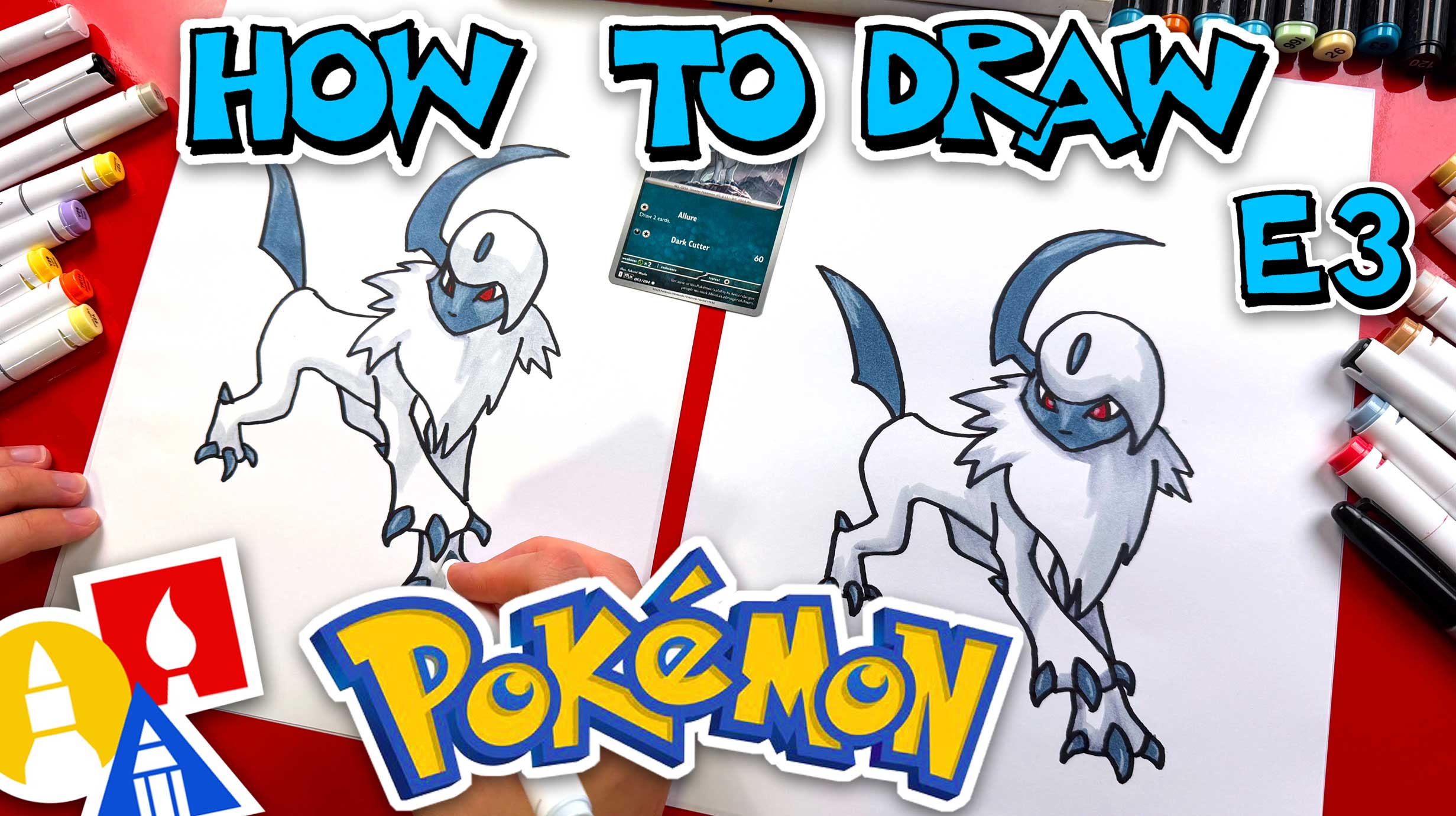 How To Draw Absol Pokemon - Ep 3 - Art For Kids Hub