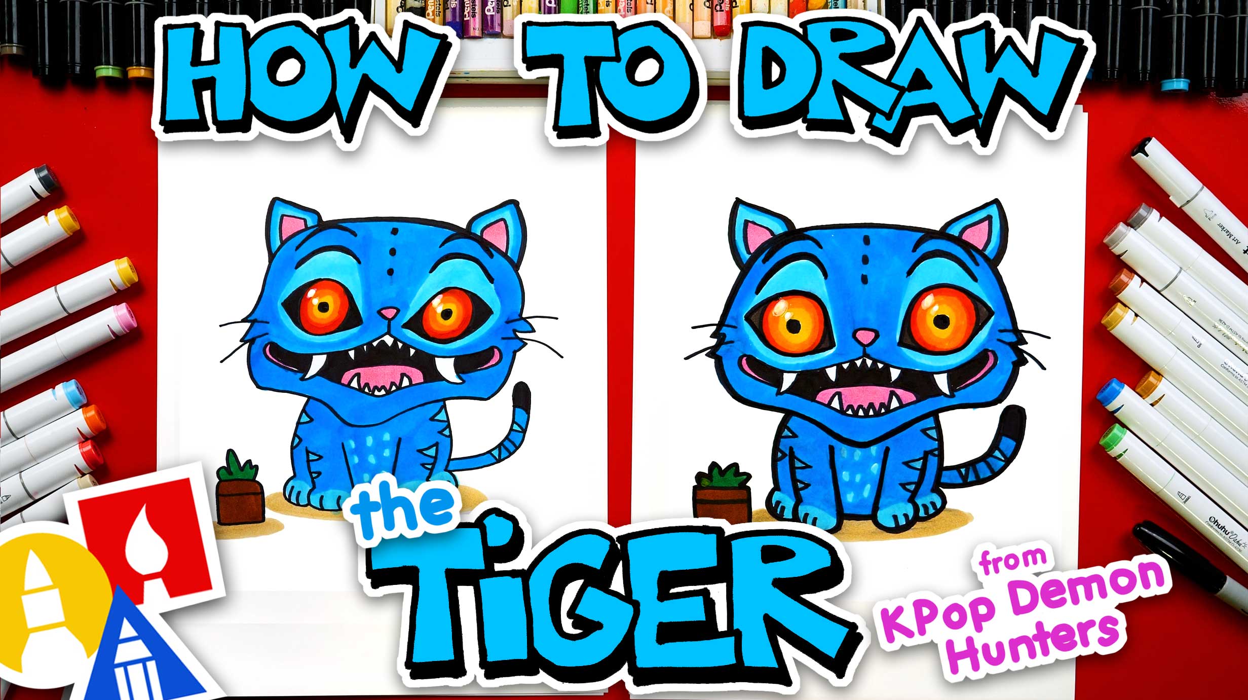 How To Draw The Tiger In KPop Demon Hunters - Art For Kids Hub