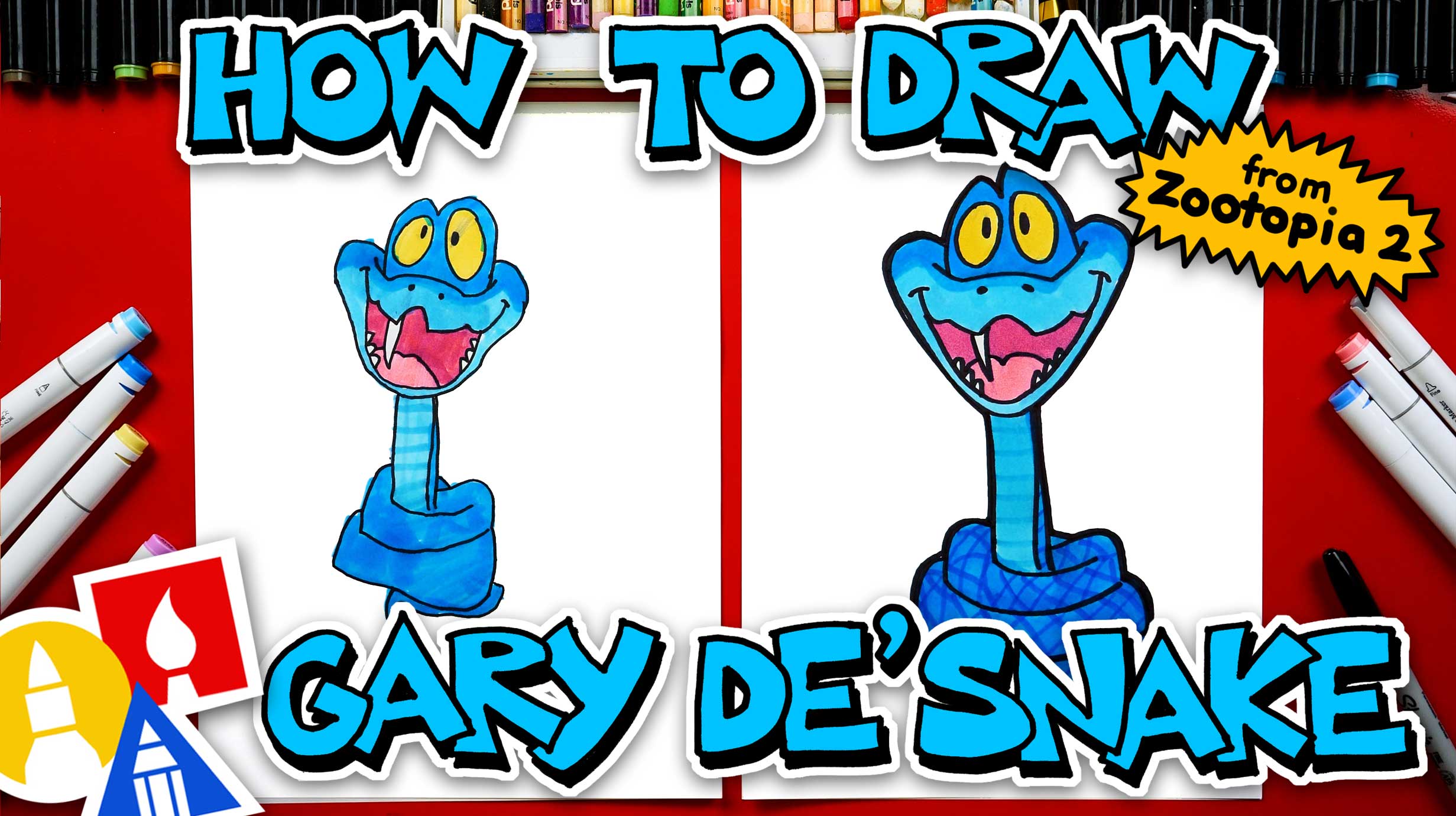 How To Draw Gary De'Snake Zootopia 2 - Art For Kids Hub