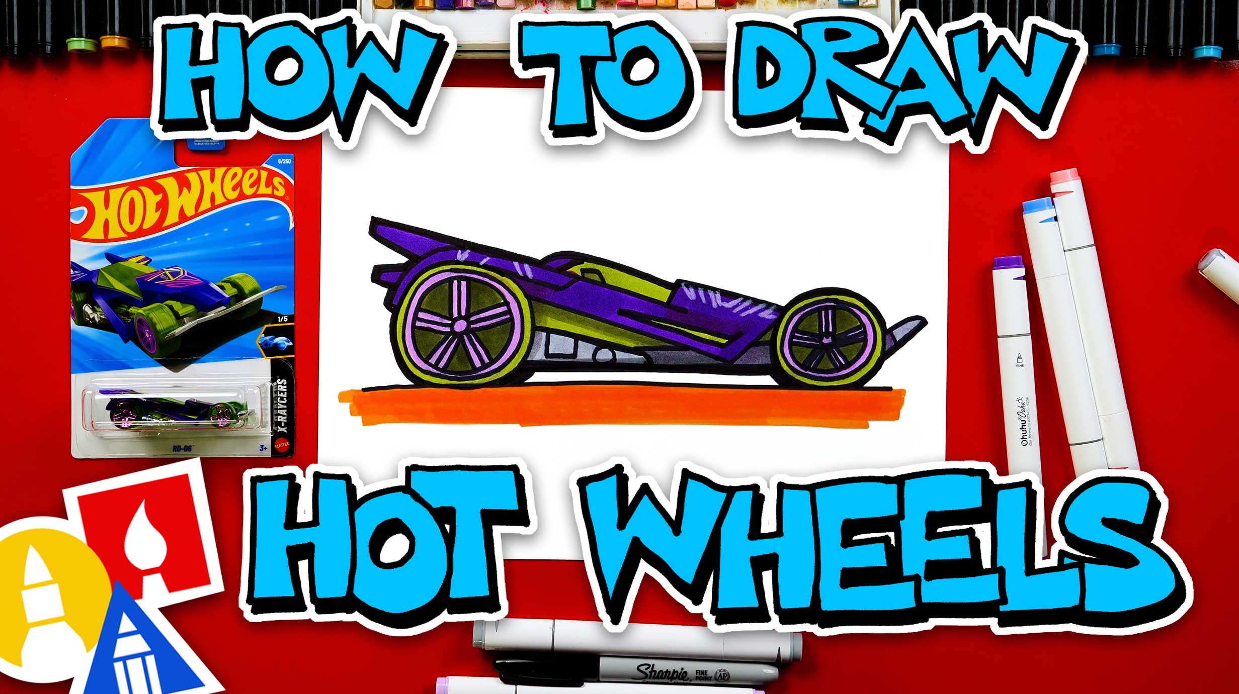 How To Draw Hot Wheels RD06 - Art For Kids Hub