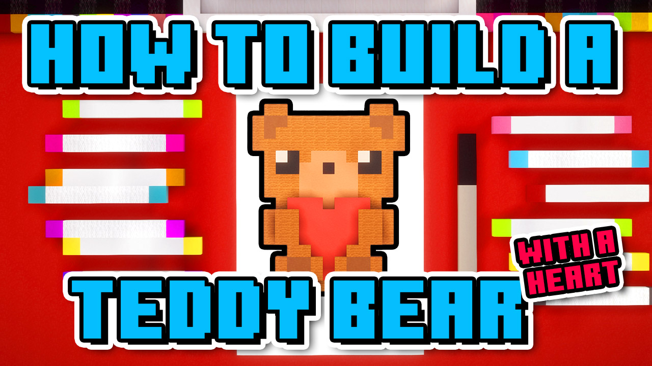 How To Build A Bear With A Heart - Minecraft Art - Art For Kids Hub ...