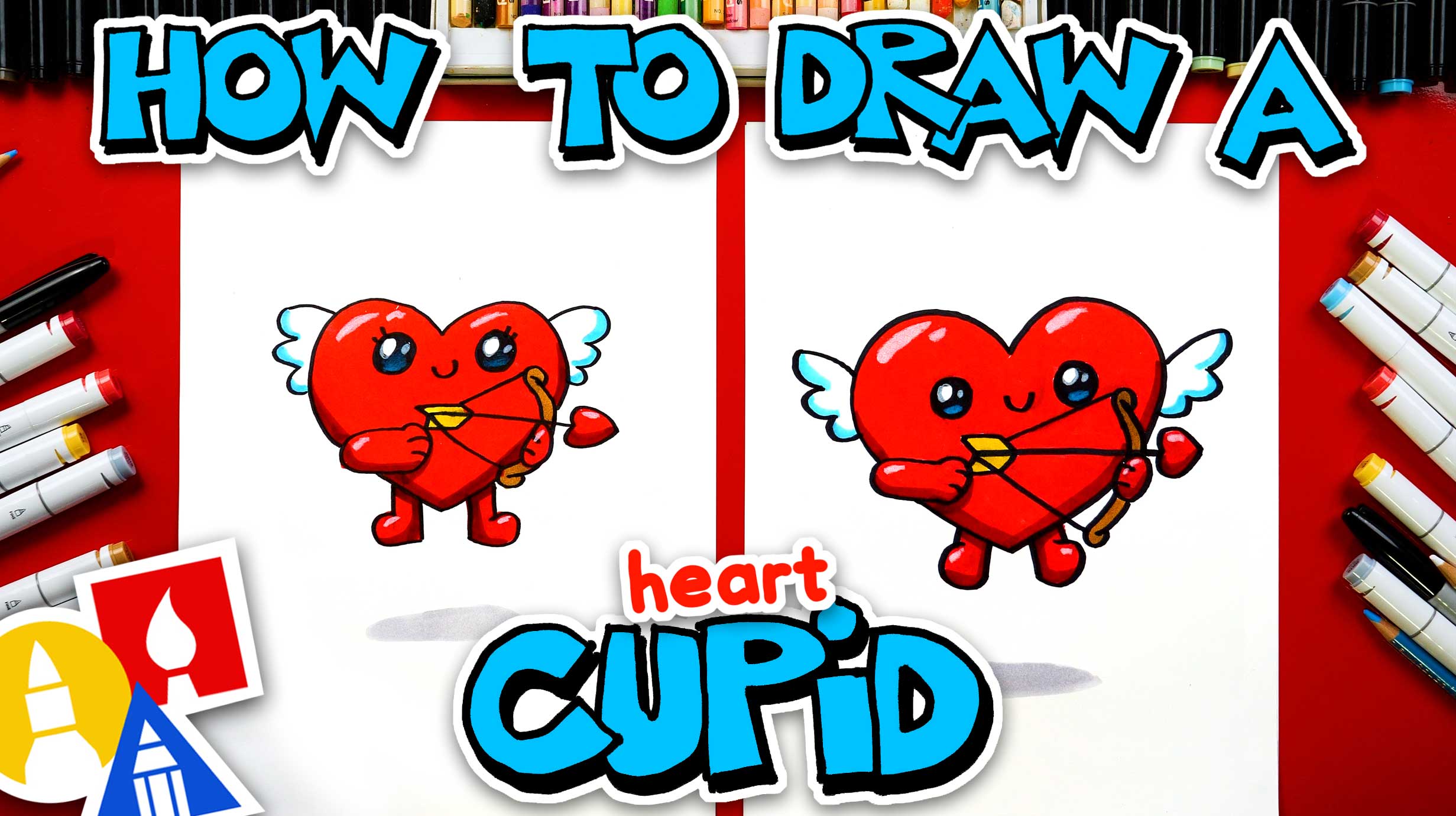How To Draw A Heart Cupid For Valentine S Day Art For Kids Hub Free