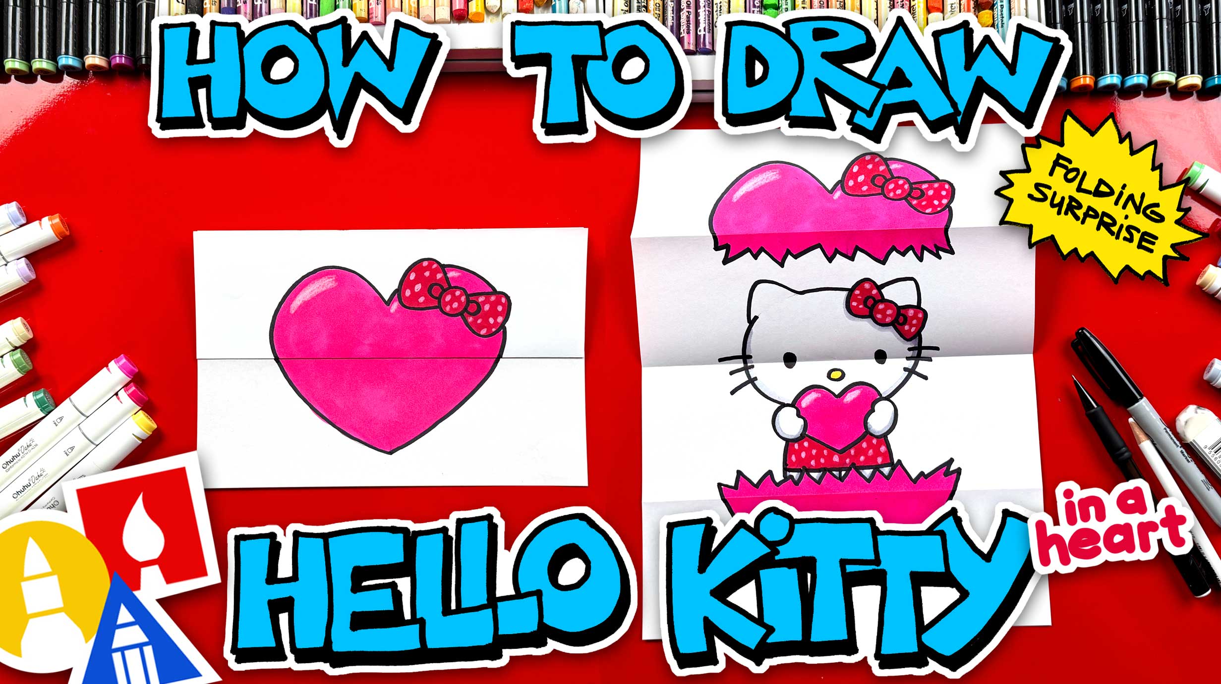 How To Draw A Hello Kitty Valentine - Art For Kids Hub — Free Drawing ...