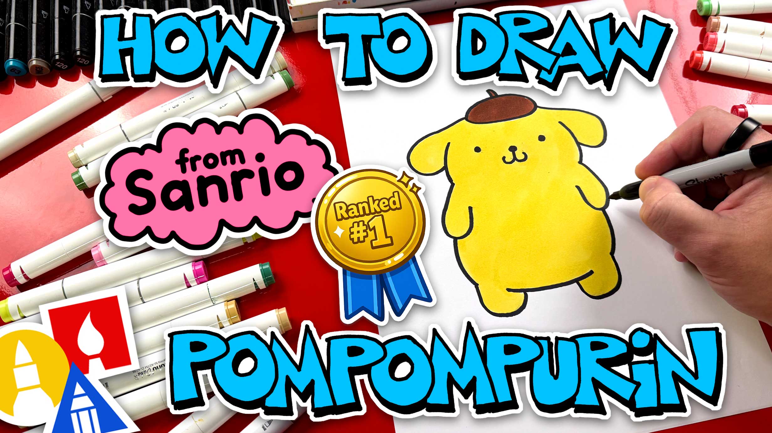 How To Draw Pompompurin From Sanrio - Art For Kids Hub — Free Drawing ...