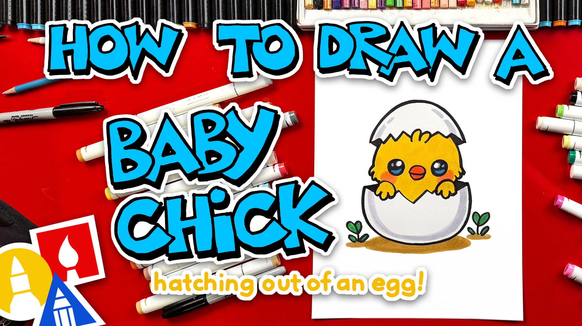 How To Draw A Baby Chick Hatching Out Of An Egg - Art For Kids Hub ...